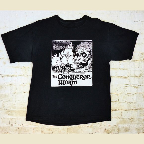 Fruit of the Loom | Shirts | Conqueror Worm Tshirt Mens L Black Edgar ...